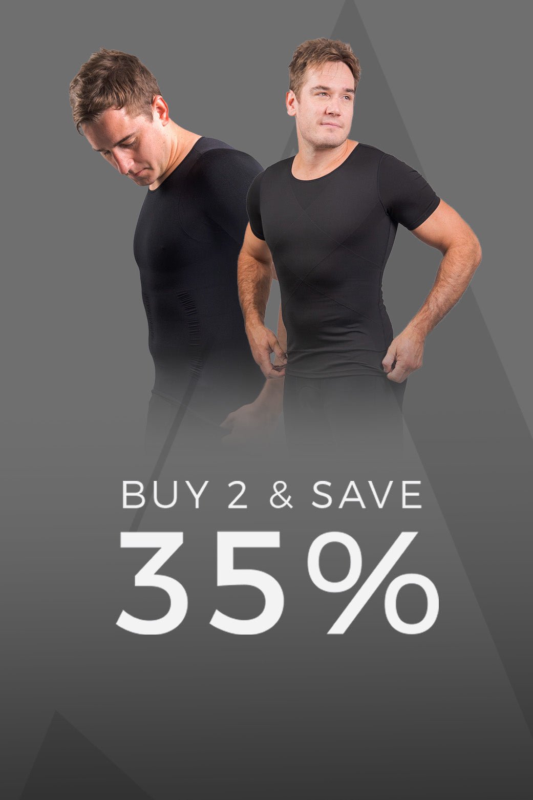 2 Pack - Men's Shapewear Tops (Shaping Top & Sculpting Top) 35% Off ...